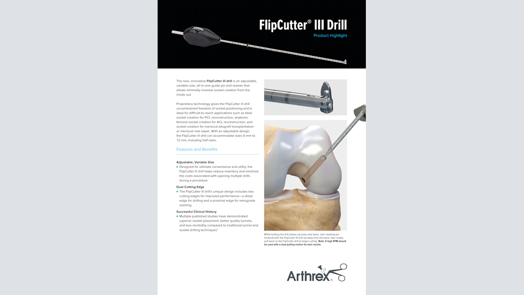 Arthrex - FlipCutter® III Drill
