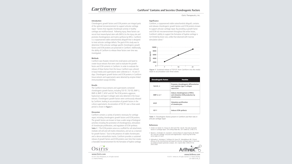 Arthrex - Cartiform®