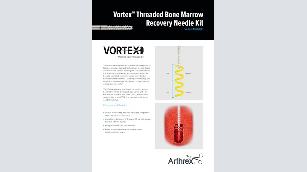 Arthrex - Spine Vortex™ Threaded Recovery Needles