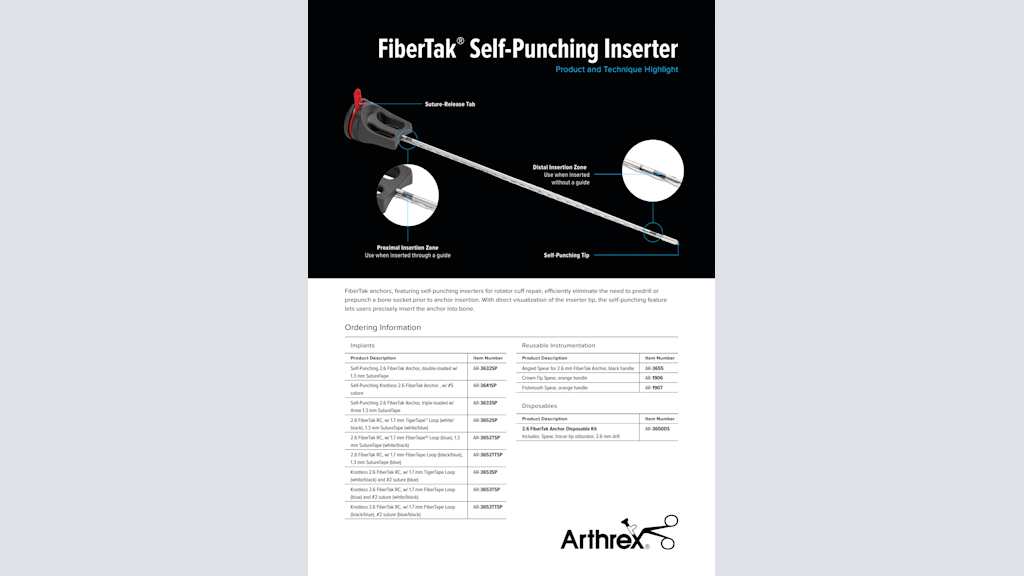 Arthrex - 2.6 FiberTak® Soft Anchor