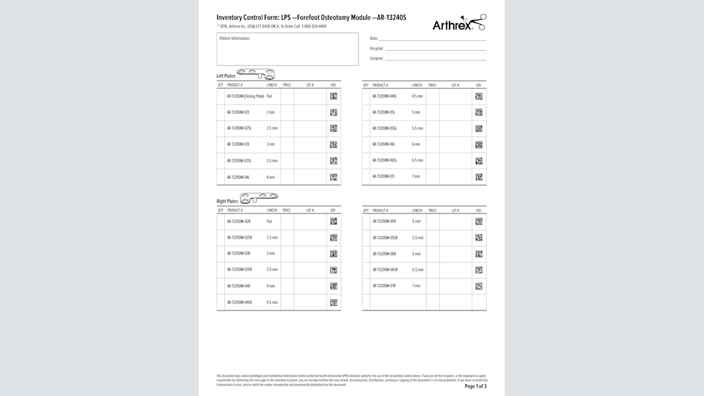 Arthrex - Osteotomia proximal do primeiro metatarso