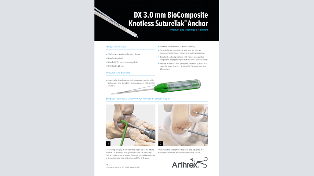 Arthrex - 3.0 mm Knotless SutureTak®