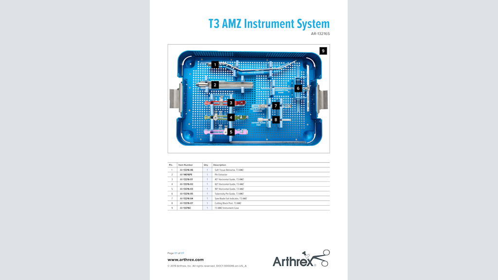 Arthrex - T3 AMZ System for Tibial Tuberosity