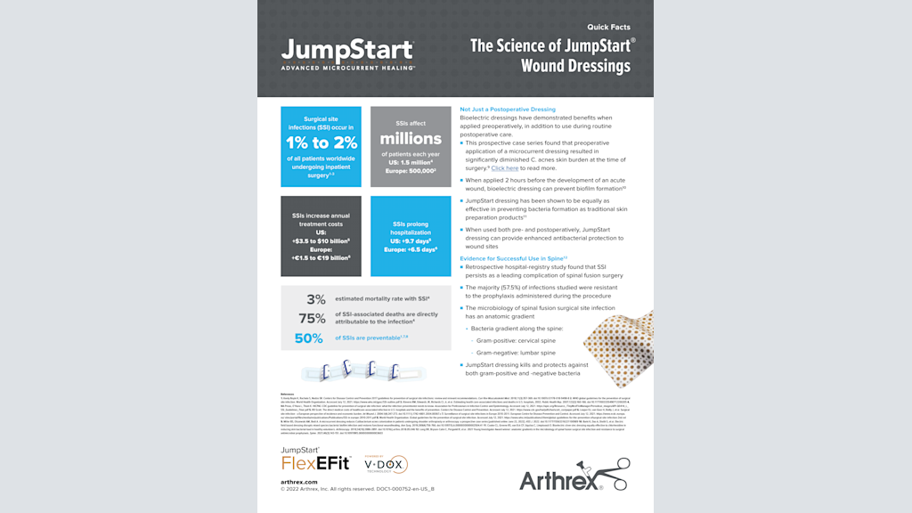 Arthrex - JumpStart® Antimikrobielle Wundauflage