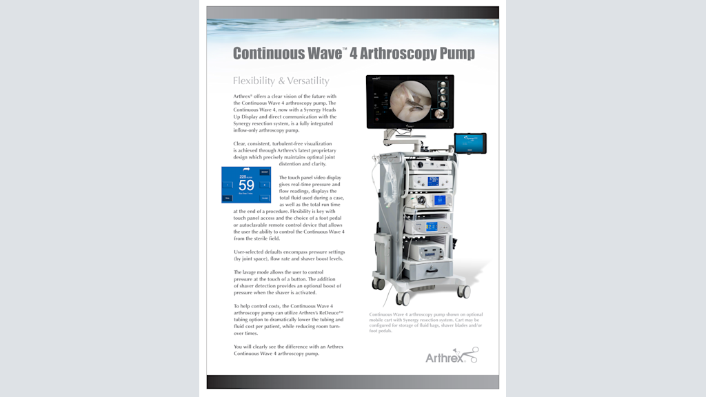 Arthrex - Continuous Wave™ 4 Arthroscopy Pump