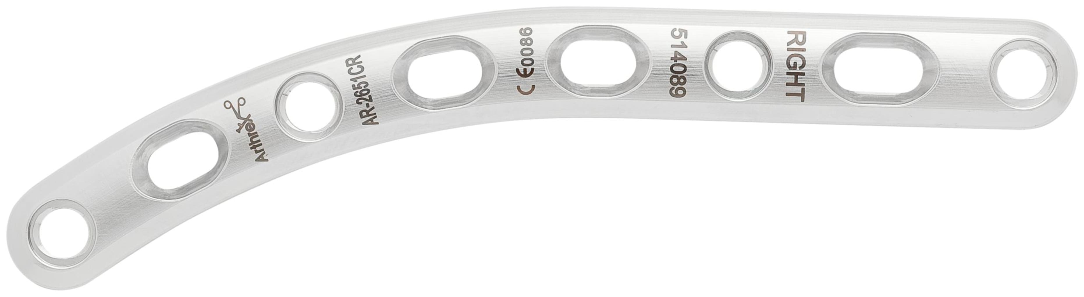 Arthrex - Clavicle Fracture Plate, SS, Central Third, Right - AR-2651CR