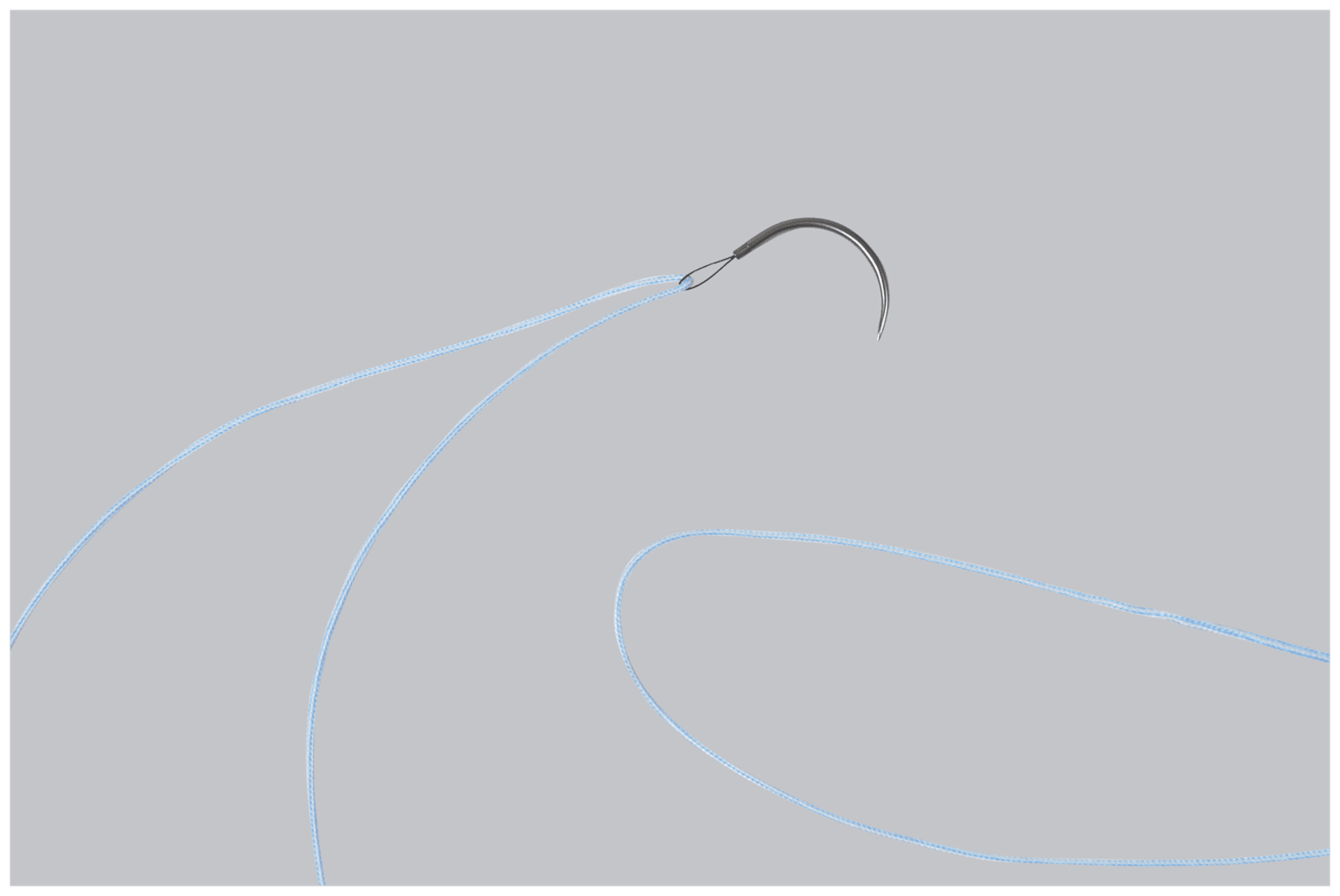 Arthrex - #2 FiberLoop Suture (Blue), 20 in Working Length, w/ Tapered ...