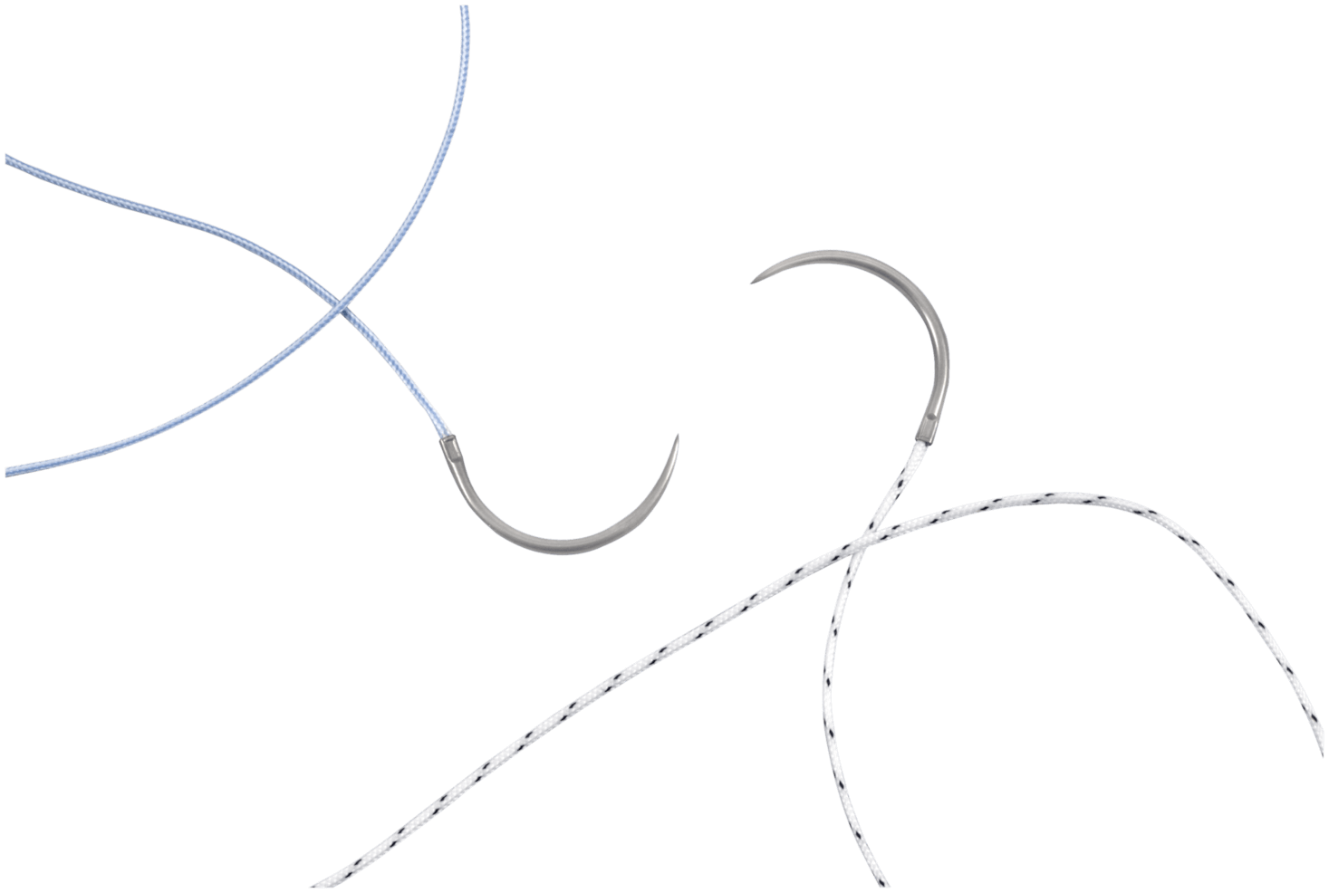 Arthrex - #2 FiberWire Suture, 38 in (1 Blue, 1 White/Black) w/Tapered ...