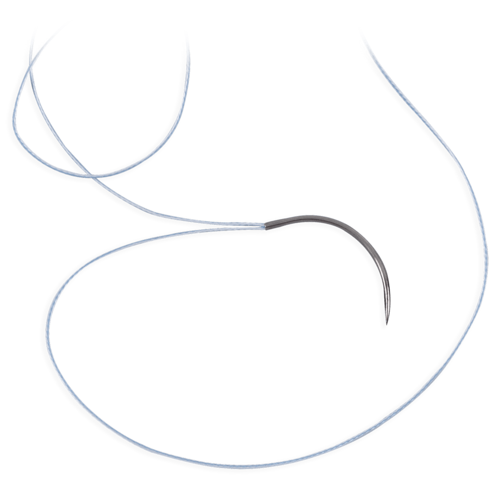 Arthrex - 4-0 FiberLoop Suture, 6 in (Blue) w/Tapered Needle, 17.9 mm 3 ...