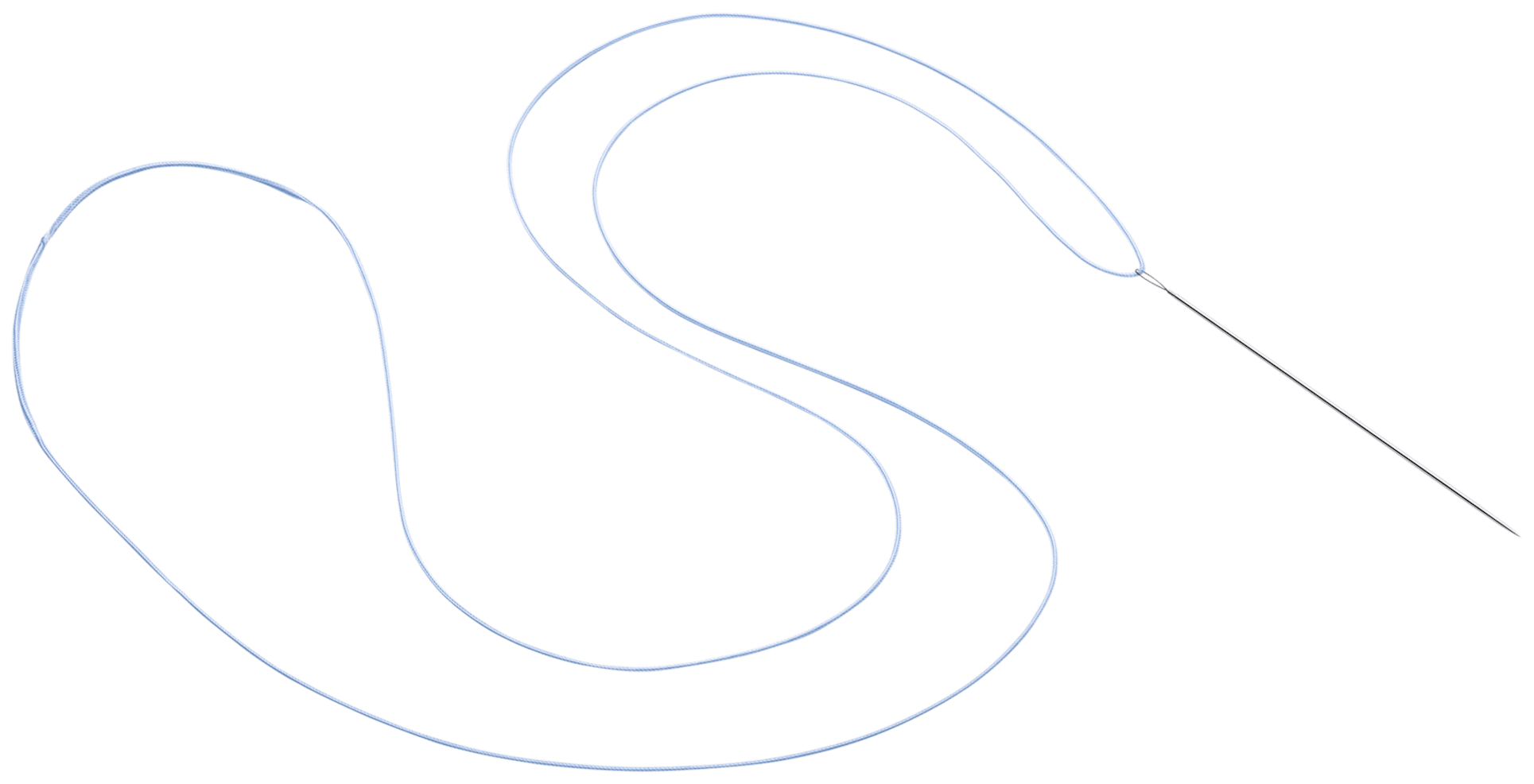 Arthrex - #2 FiberLoop Suture, 20" (Blue) w/Straight Needle - AR-7234