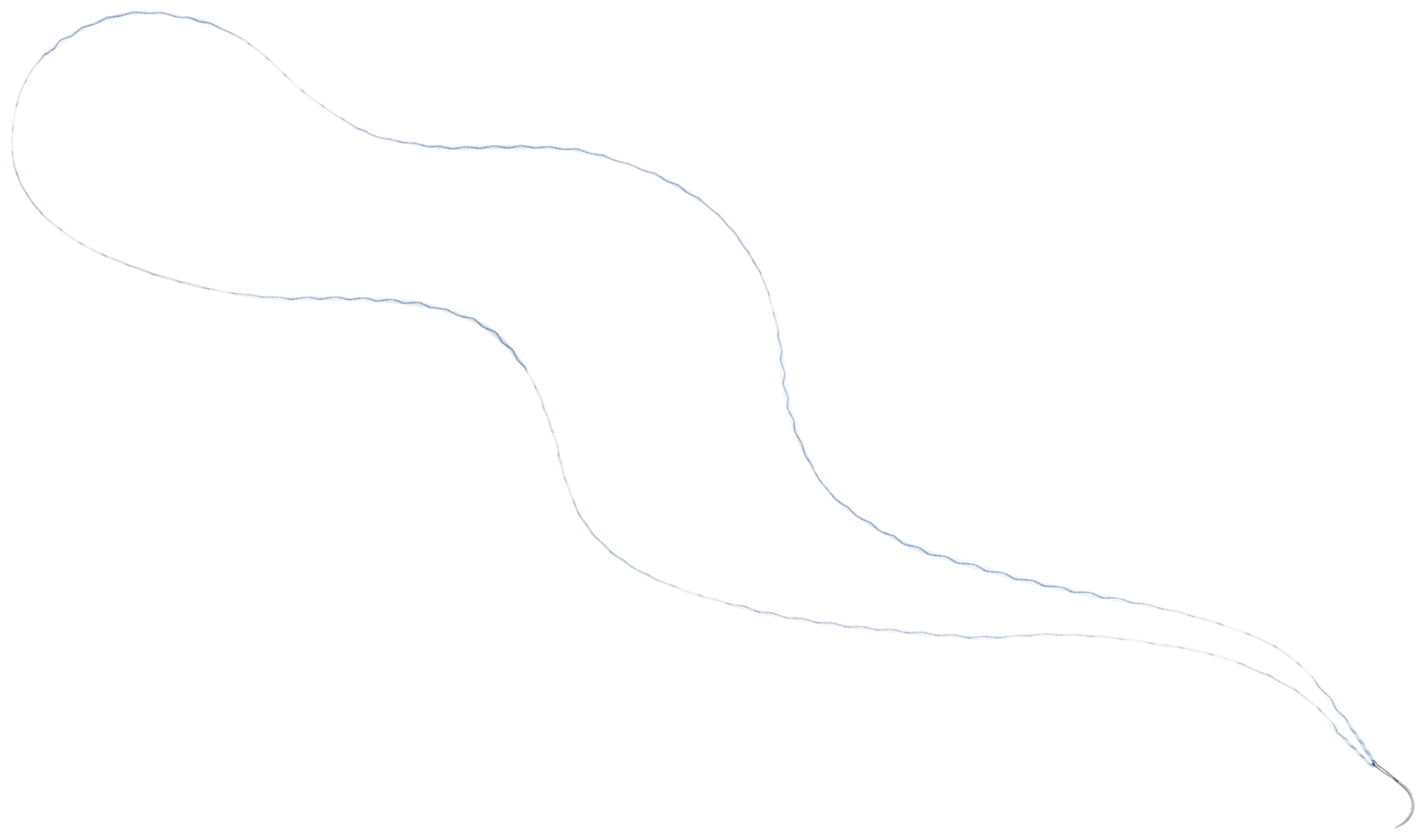 Arthrex - FiberLoop-SutureTape, weiß / blau, 0.9 mm, mit halbgebogener ...