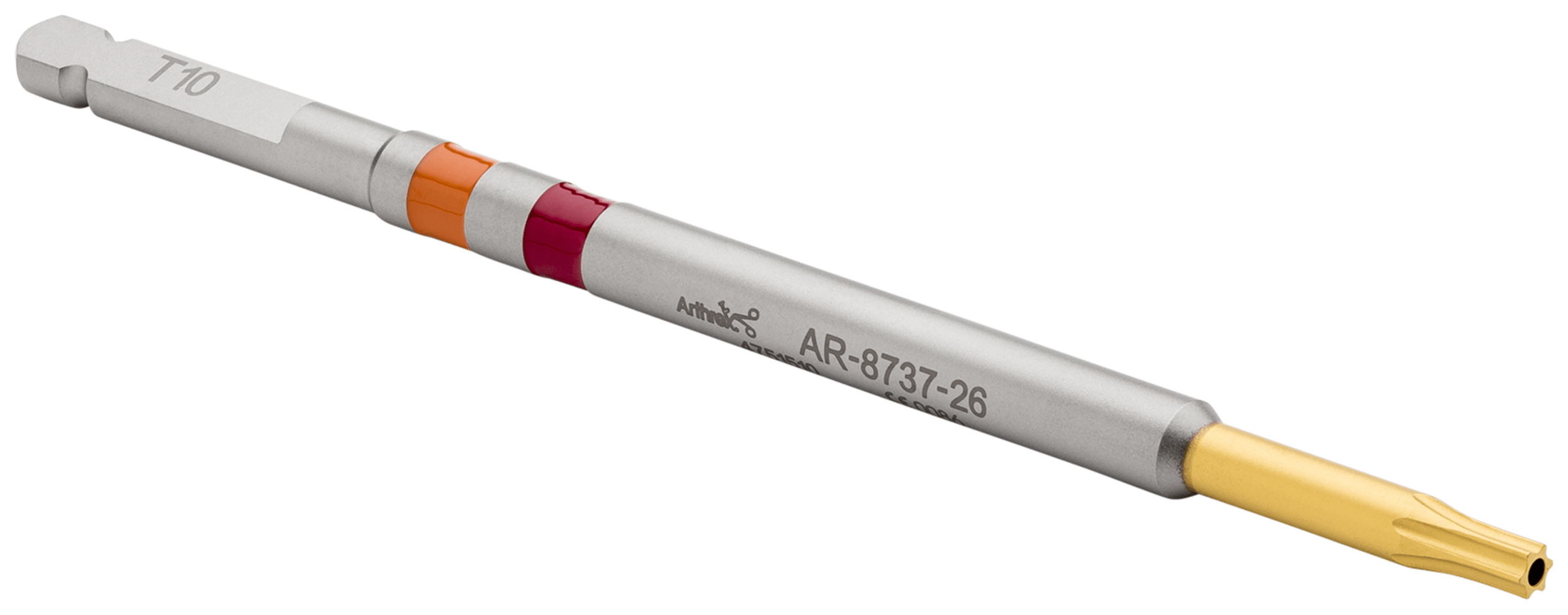 Arthrex - Driver Shaft, T10 Hexalobe, Cannulated, Straight - AR-8737-26