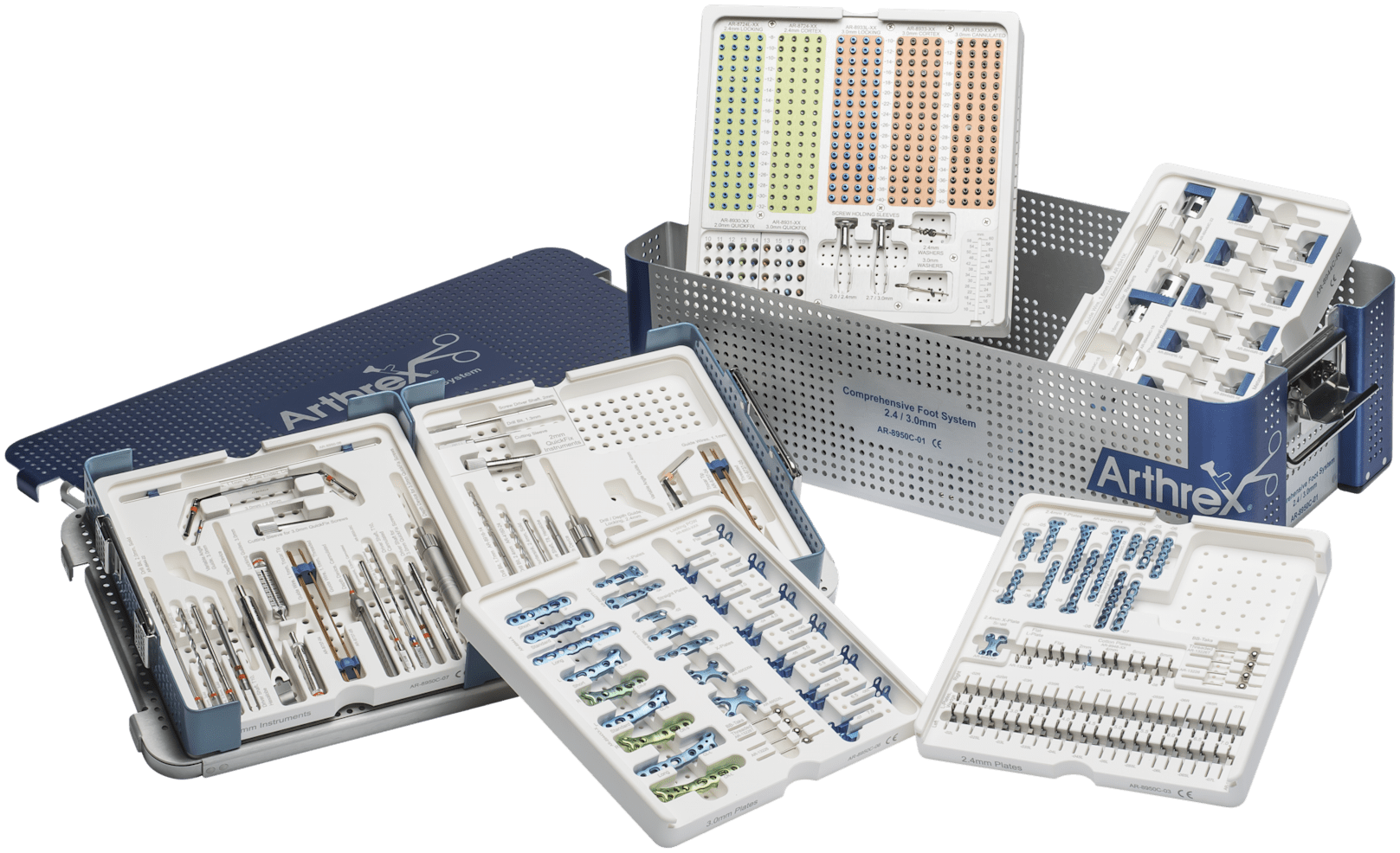 Arthrex - Comprehensive Fixation Set, 2.4/3.0 mm - AR-8950S-01