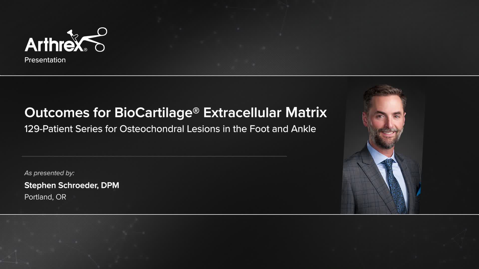 Arthrex - Outcomes for BioCartilage® Extracellular Matrix 129-Patient ...