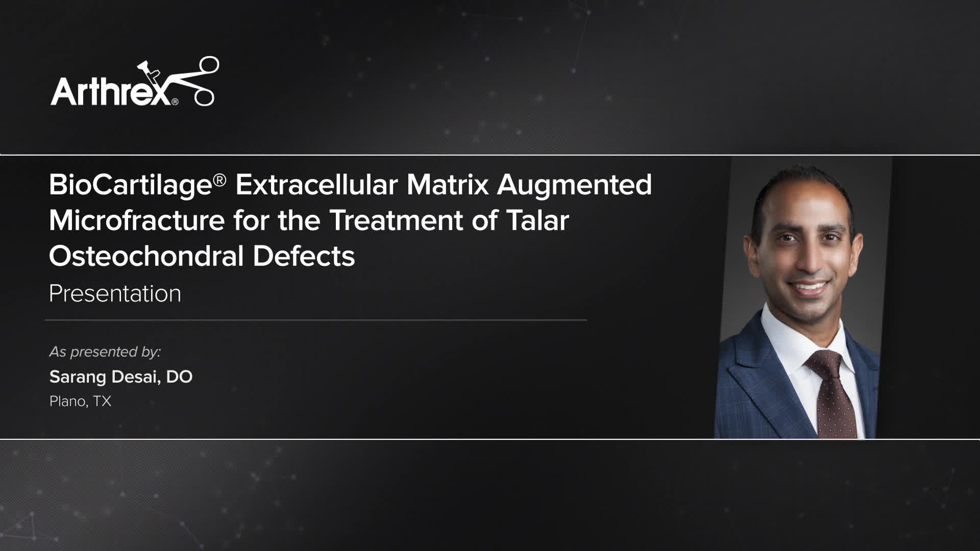 Arthrex - BioCartilage® Extracellular Matrix Augmented Microfracture ...