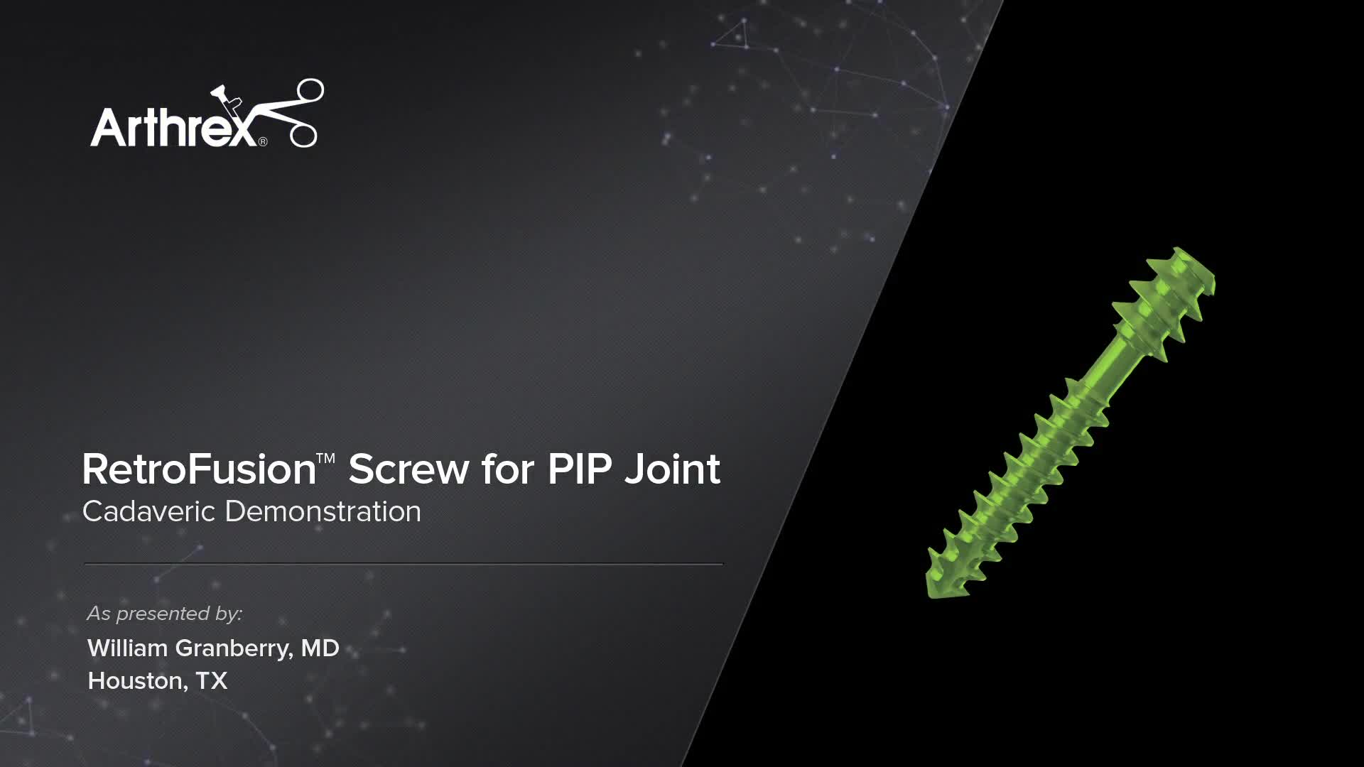 Arthrex - RetroFusion™ Screw for PIP Joint