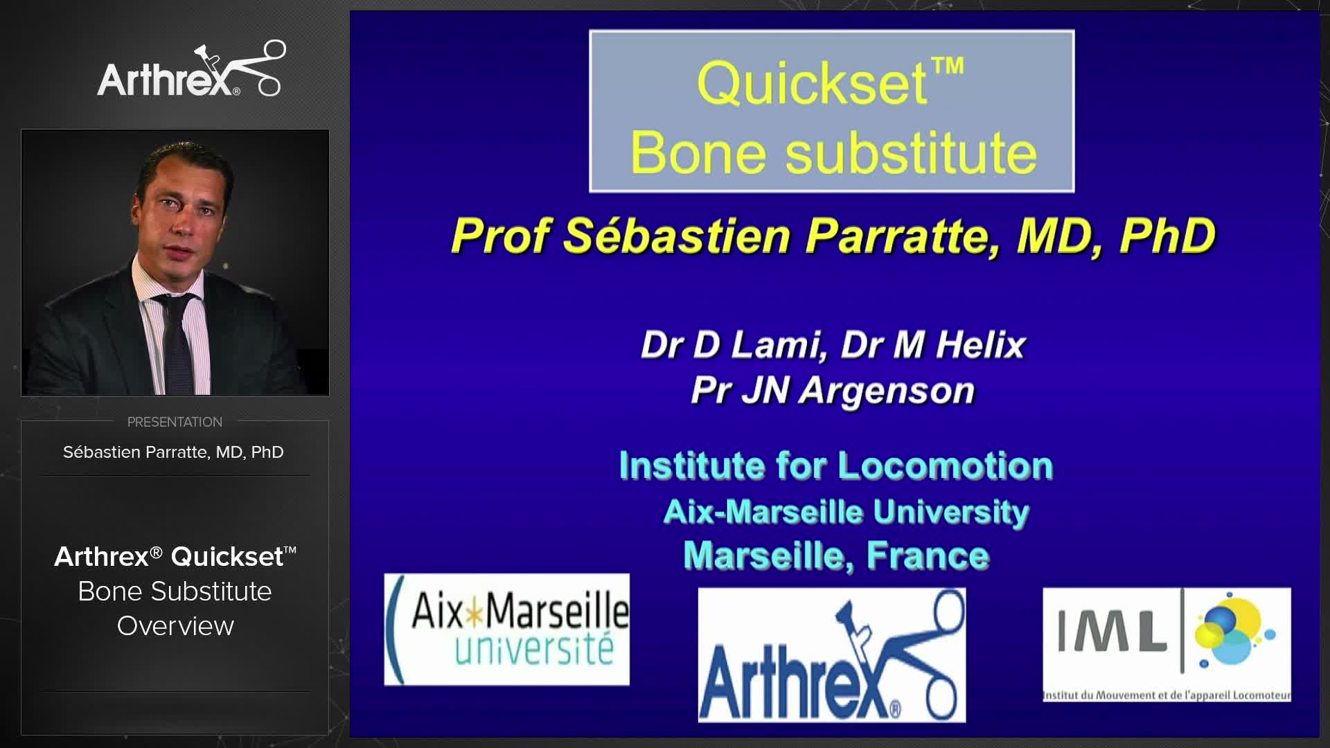 Arthrex - Arthrex® Quickset™ Bone Substitute Overview