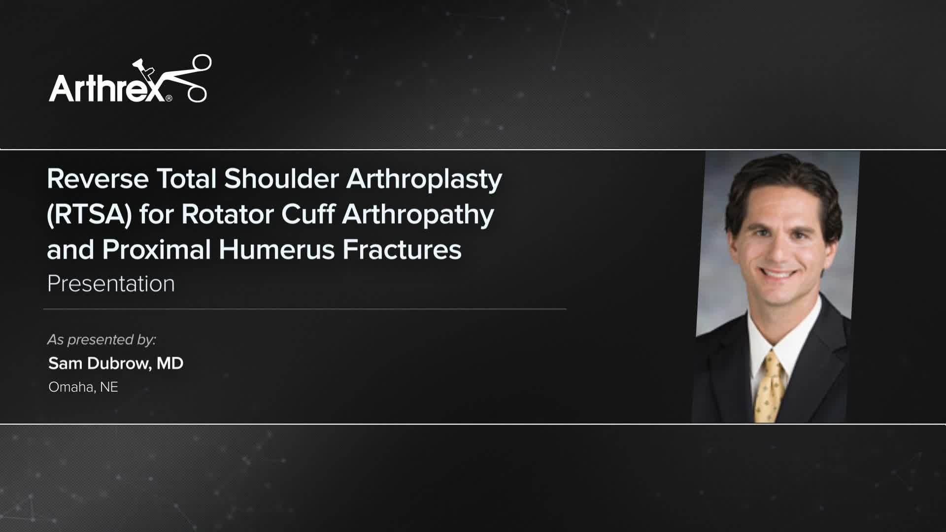 Arthrex - Reverse Total Shoulder Arthroplasty (RTSA) for Rotator Cuff ...