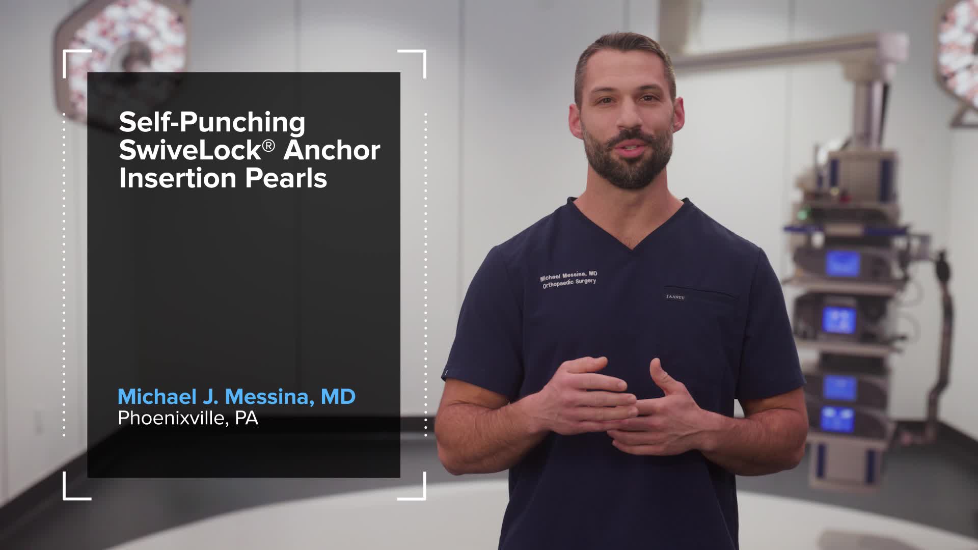 Arthrex - SpeedPearl: Self-Punching SwiveLock® Anchor Insertion