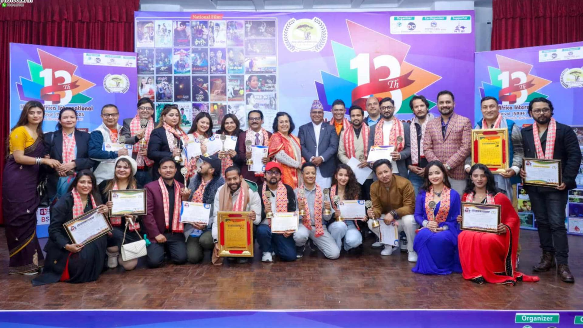 At the 13th Nepal Africa International Film Festival, Bipin Karki and ...
