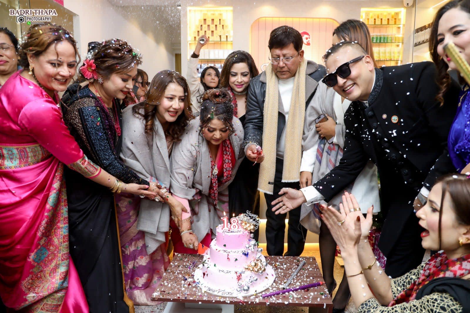 Dinesh DC, Benisha and Deepashree inaugurate Rashmilas Facial House's ...