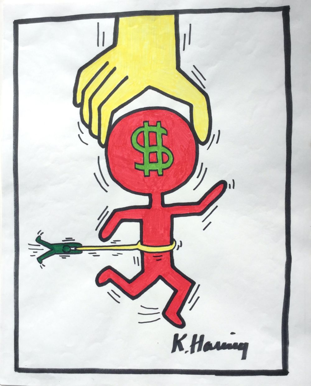 Buddy handled by Money de Keith Haring | Dessin | Art Shortlist