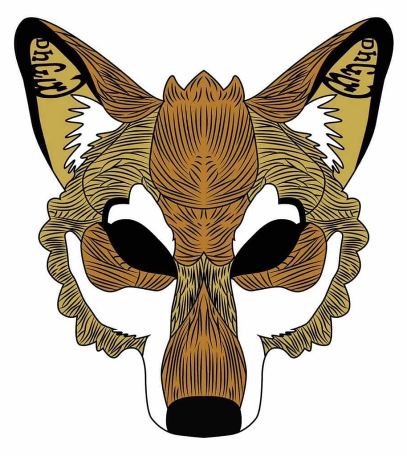 ᎠᏂᏩᏯ (Wolf Clan Mask) by Jeff Edwards – Art Ventures NWA