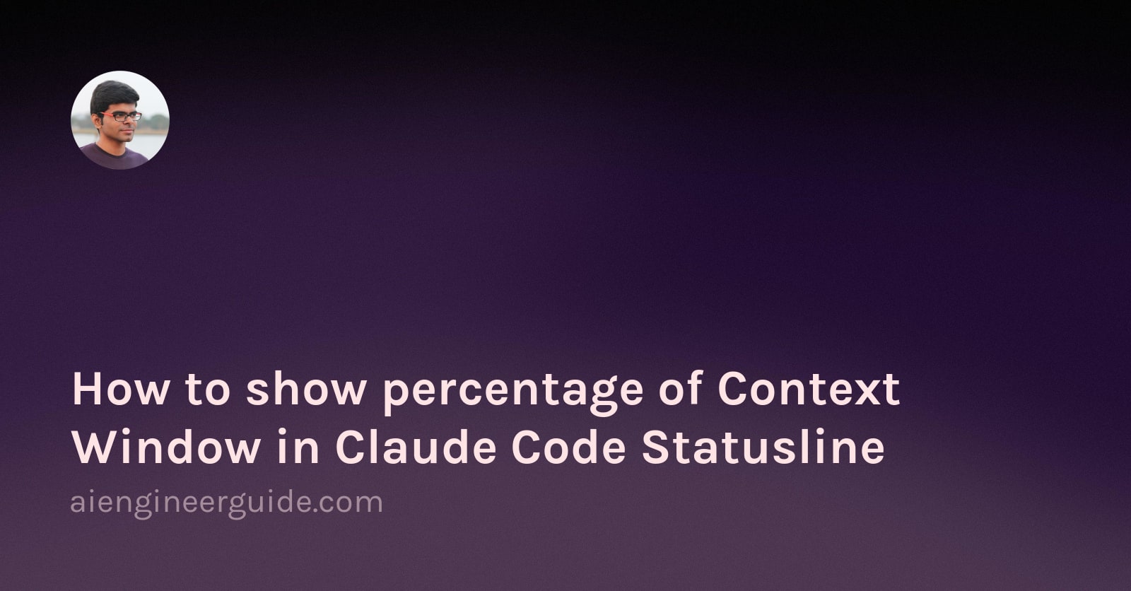 How to show percentage of Context Window in Claude Code Statusline