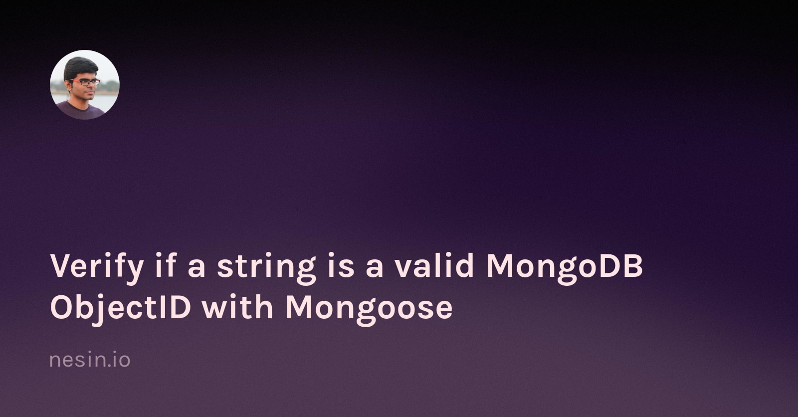 Verify if a string is a valid MongoDB ObjectID with Mongoose