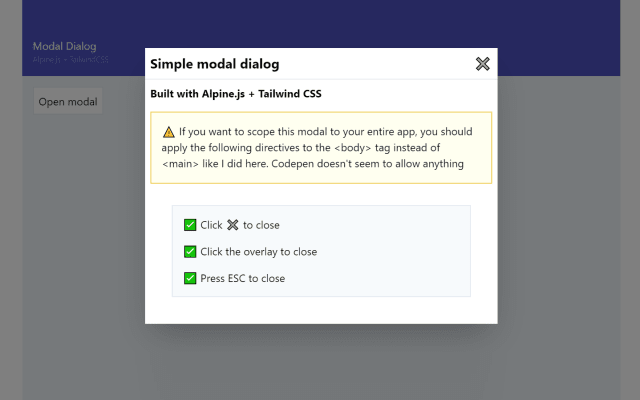 Alpine Toolbox - Alpine.js Templates