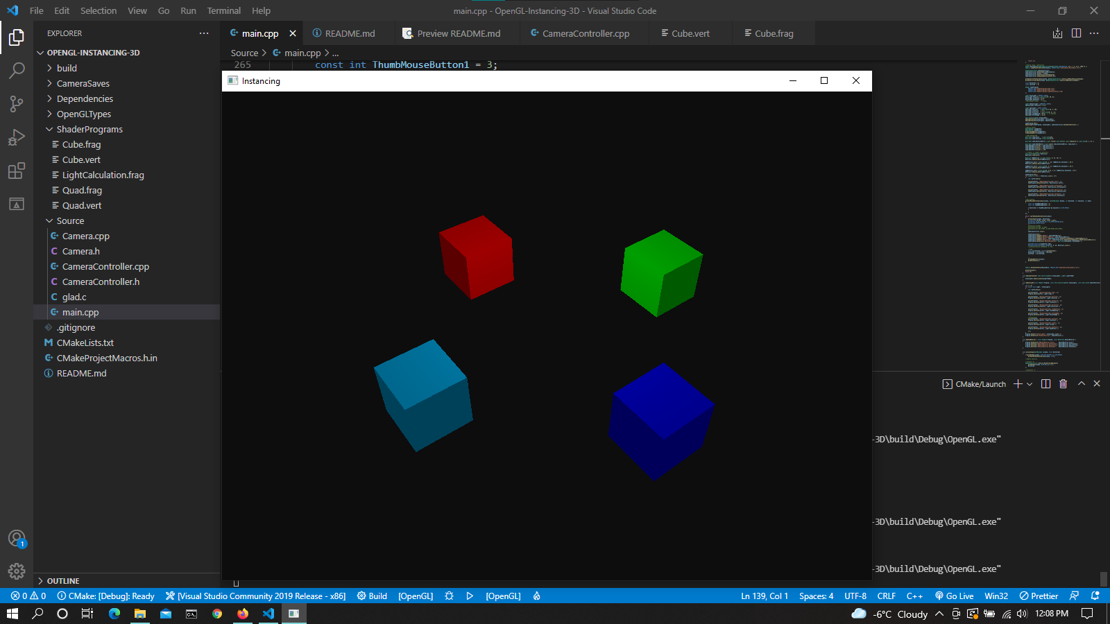Github Fran6isgraphics Opengl Instancing Opengl Draw Optimization Render Multiple Objects