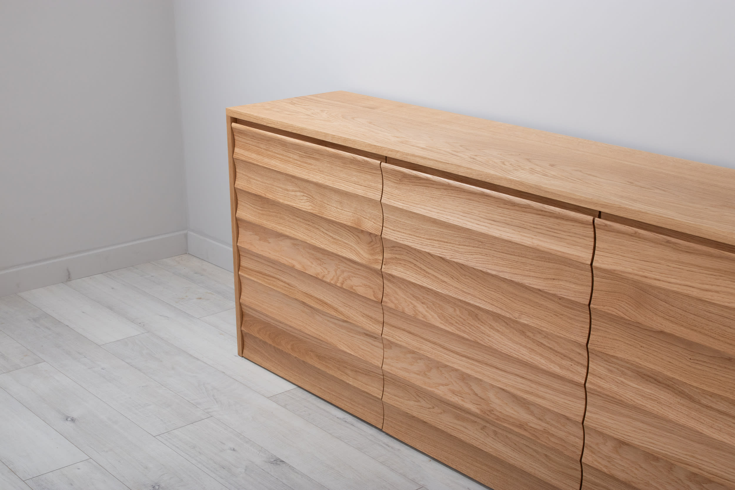 Scalloped Oak Sideboard - Atlantic Makers