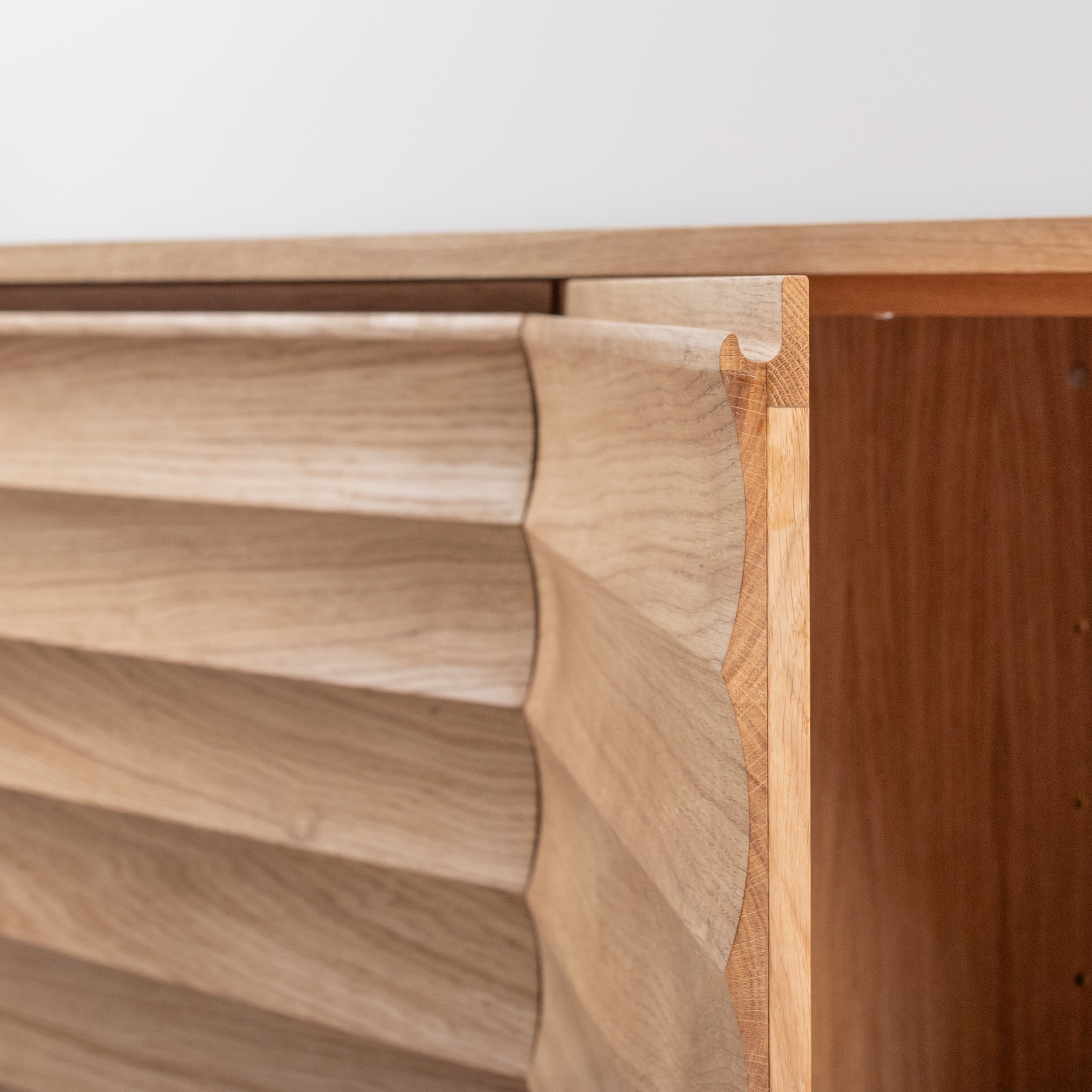 Scalloped Oak Sideboard - Atlantic Makers