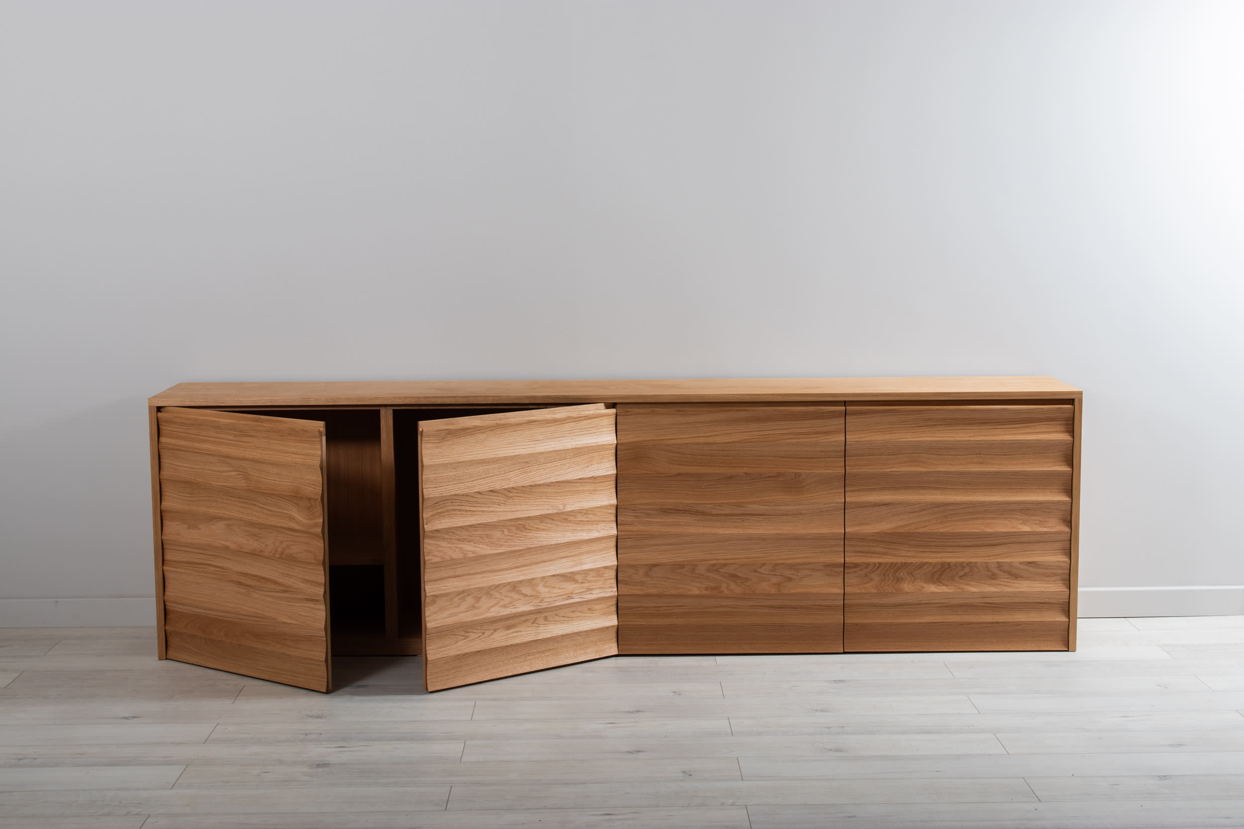 Scalloped Oak Sideboard - Atlantic Makers