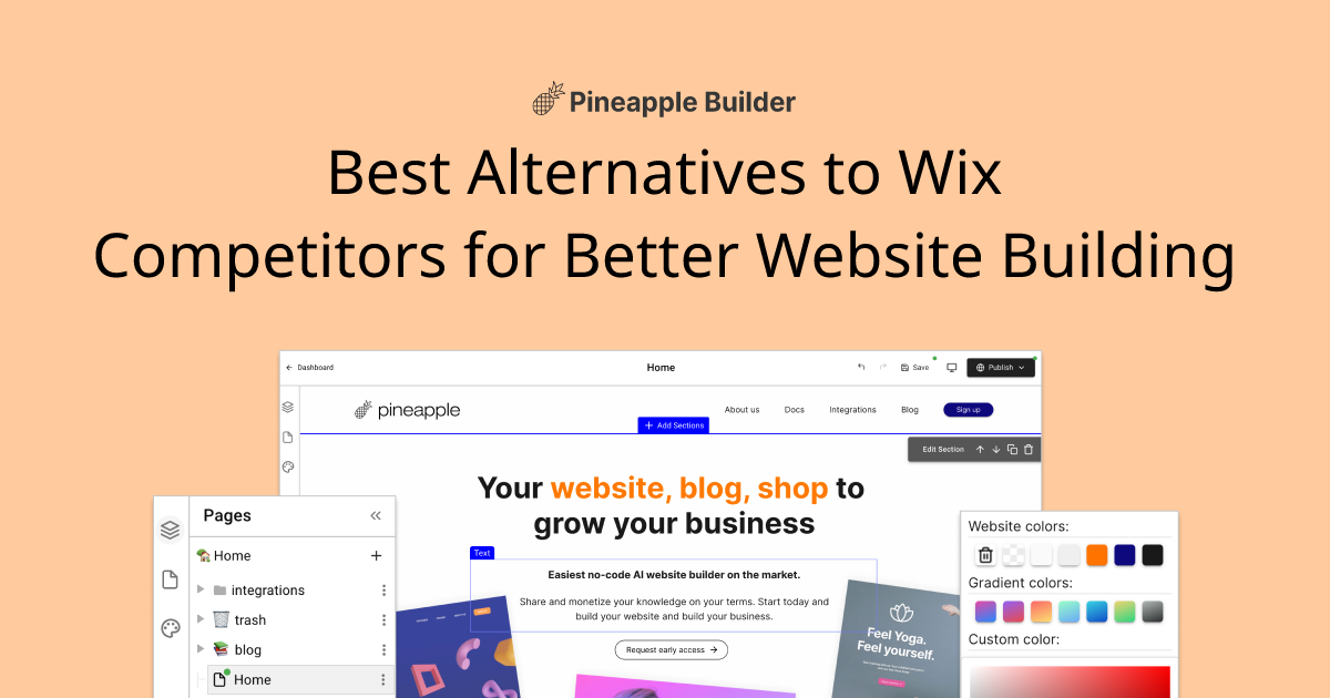 Best Alternatives to Wix and Wix Competitors for Better Website Building