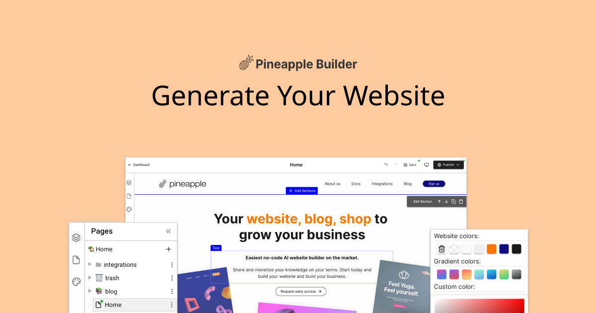 Generate your Website