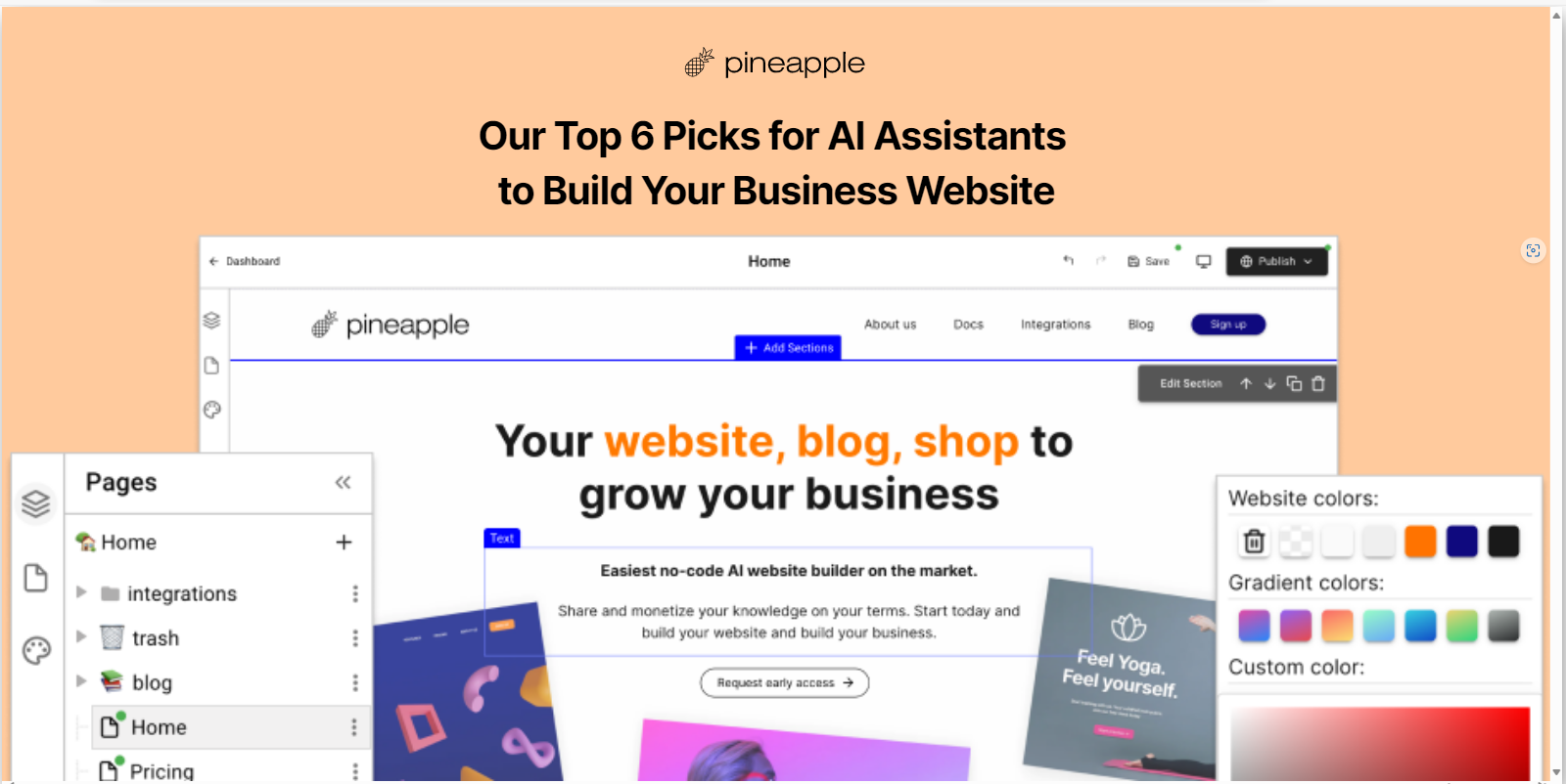 Our Top 6 Picks for AI Assistants to Build Your Business Website
