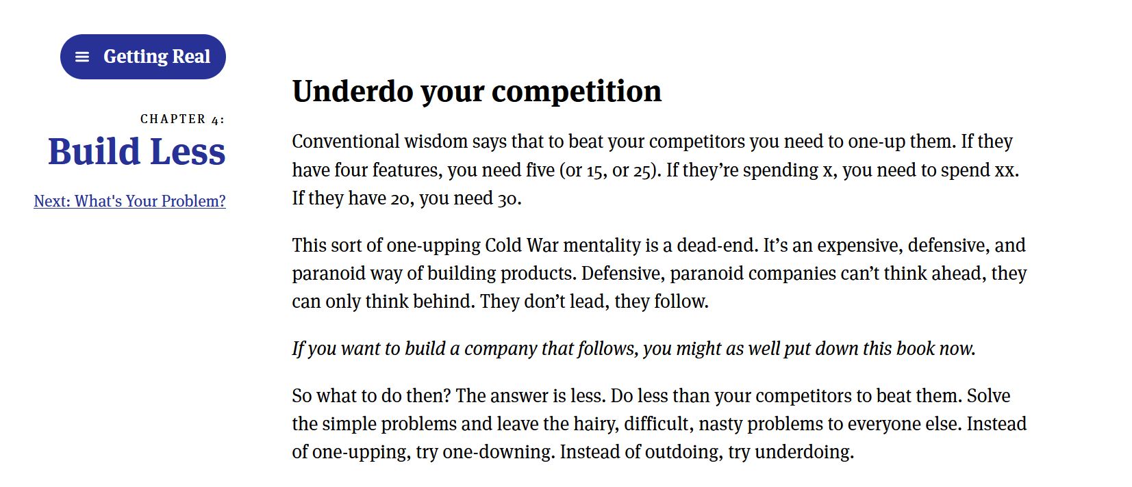 Underdo your competition (-> basecamp)- who has done it? - Indie Hackers