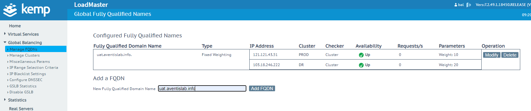 Global Server Load Balancing with Kemp - AventisTech