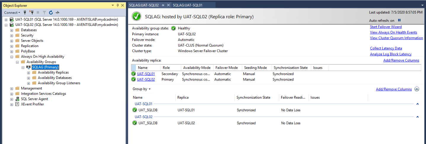 Move Sql 2017 Always On To New Network Segment Aventistech 