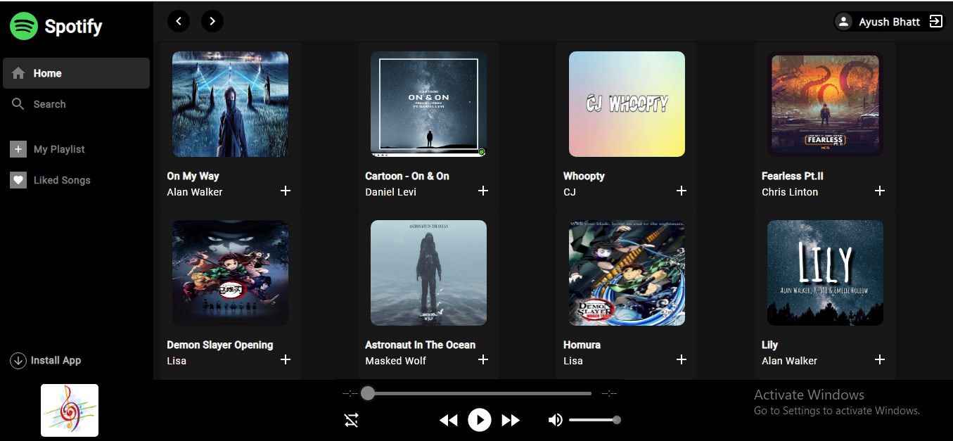 GitHub - ayushbhatt123/spotify-clone: This is the clone of the popular ...