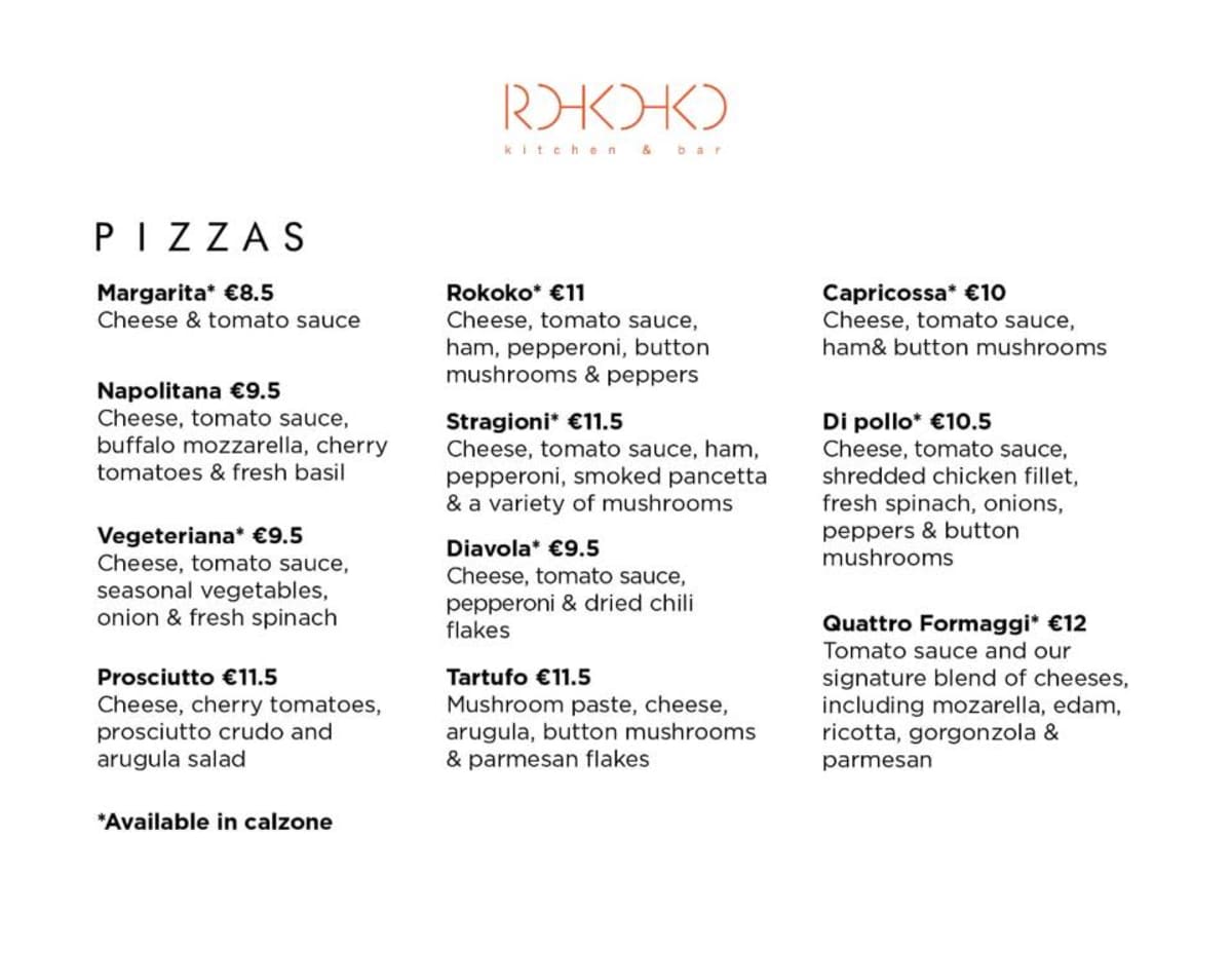 Rokoko, Nicosia, Nicosia, Cyprus - Menu - Κατάλογος - Wolf