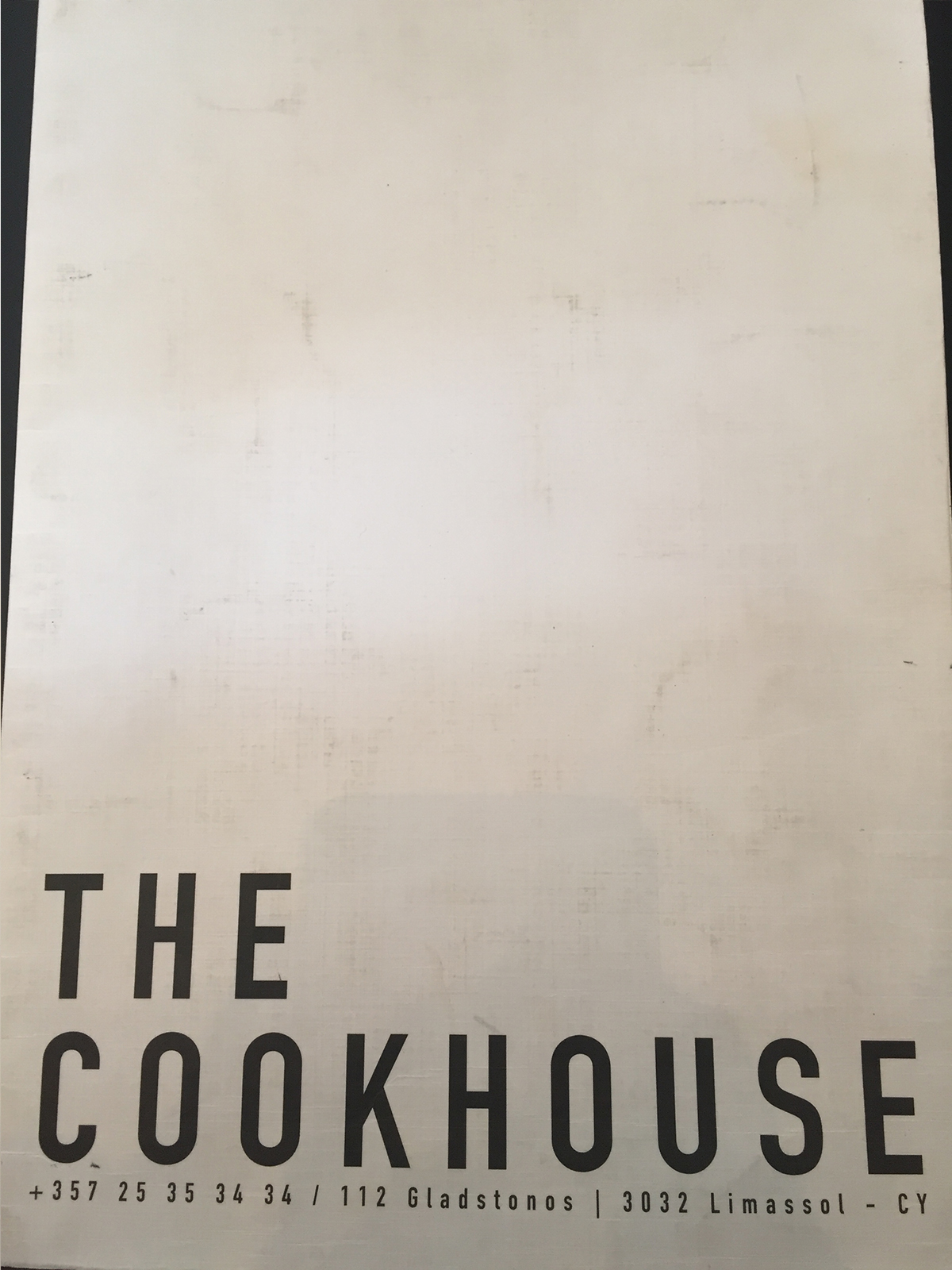 The Cookhouse, Lemesos, Limassol, Cyprus - Menu - Wolf