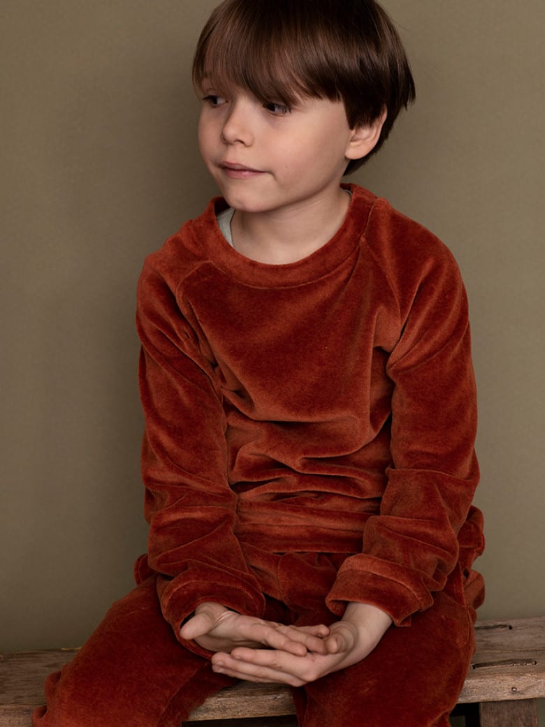 Making Things – Serendipity Velour Blouse Rust