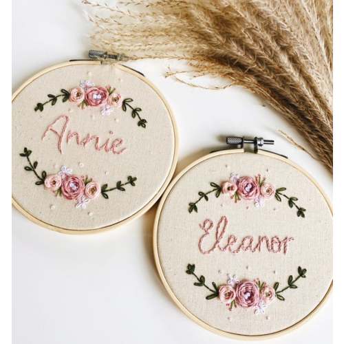MODERN EMBROIDERY HOOP gold pink curse word bohemian Decor Handmade Art ...