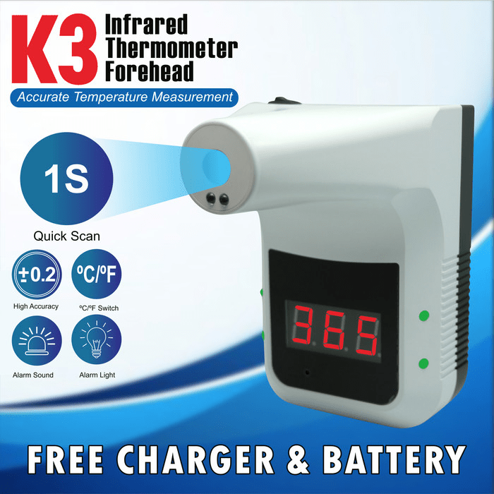 Jual Jual Termometer K3 Thermometer Infrared Non Contact Wall Mounting ...