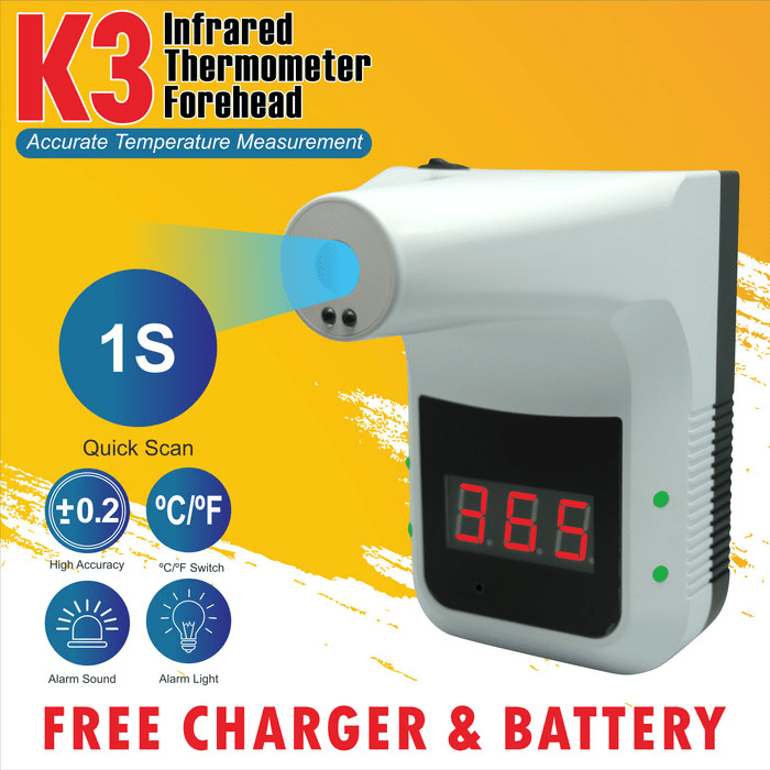 Jual Jual Termometer K3 Thermometer Infrared Non Contact Wall Mounting ...