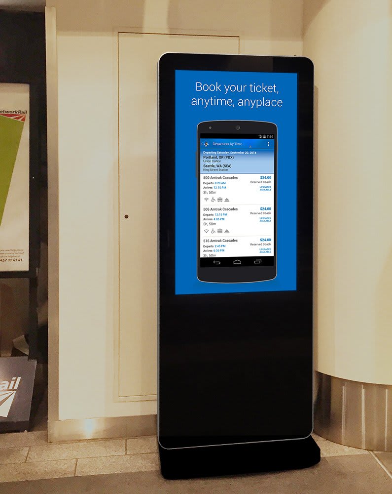 Android Freestanding Digital Posters - barcodesforbusiness