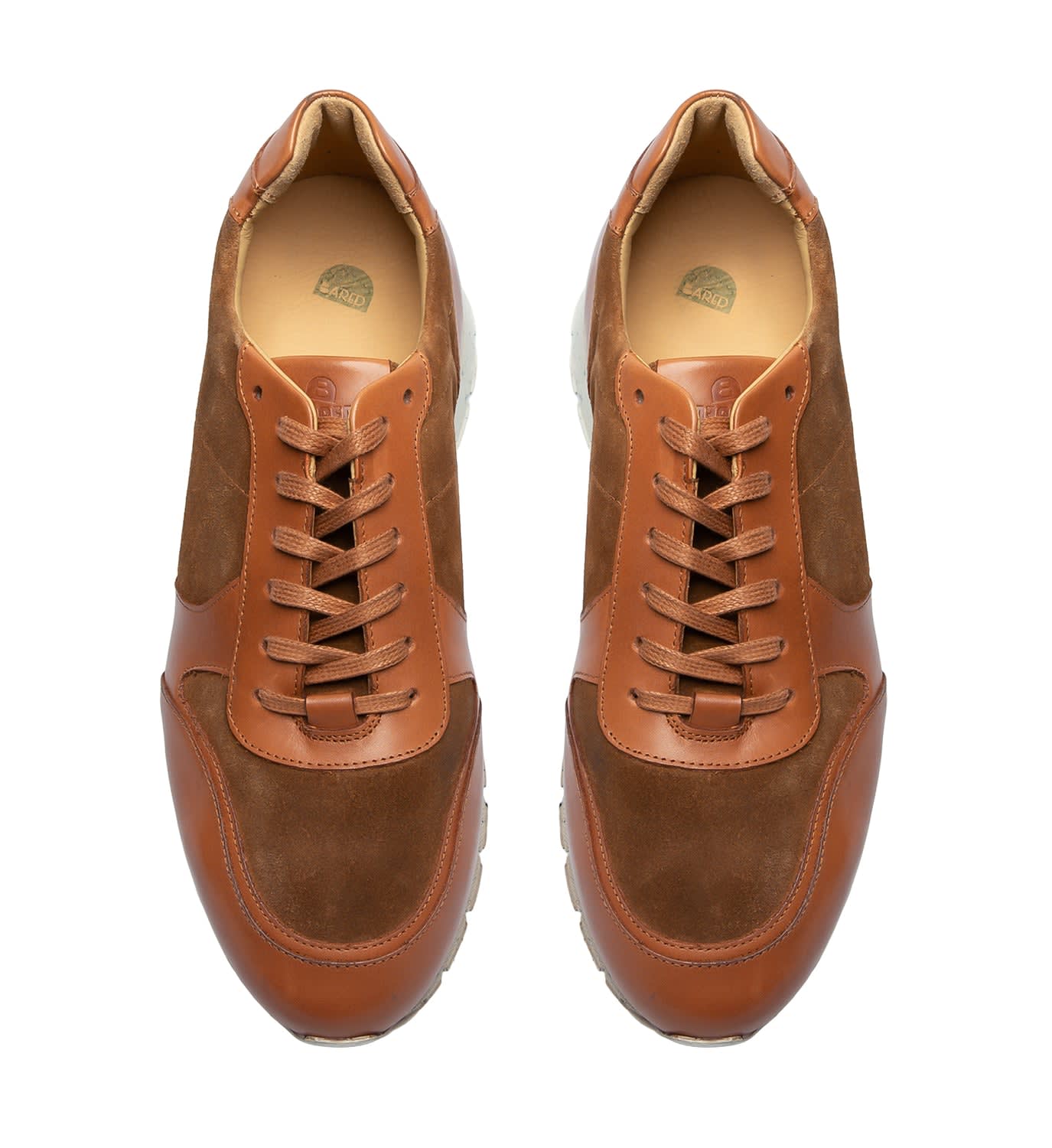 Erbium Tan Leather Sneakers | Bared Footwear