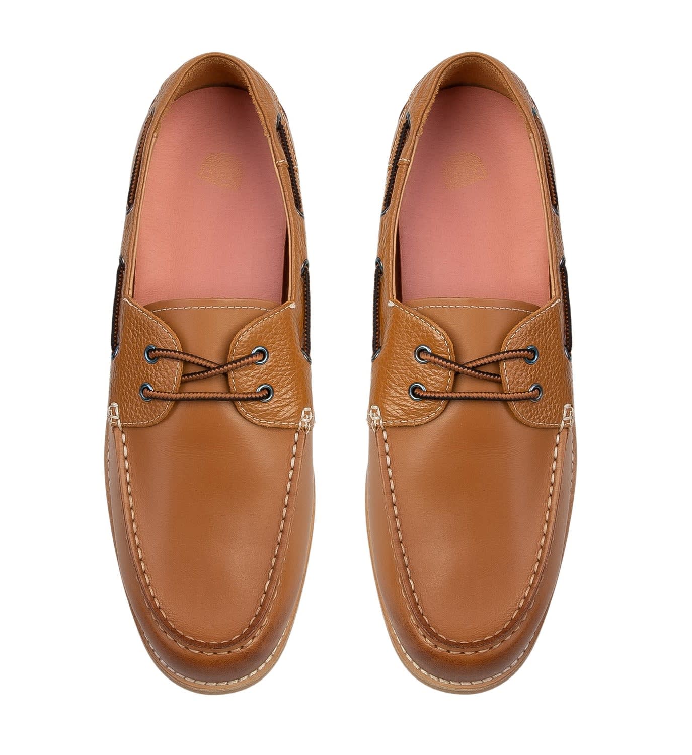 Polonium Tan Leather Boat Shoes | Bared Footwear